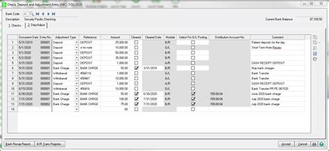 Posting A Transaction From Bank Reconciliation To The General Ledger In Sage 100 Dwd