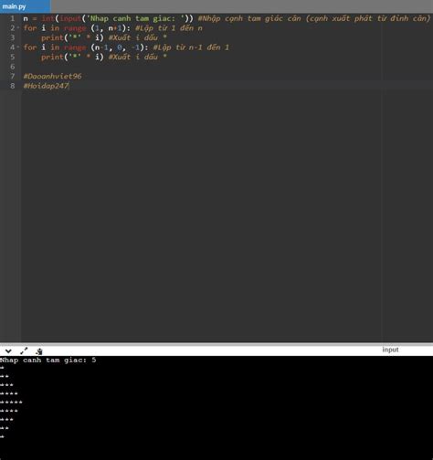 Vẽ tam giác cân trong python Hướng dẫn từ A đến Z