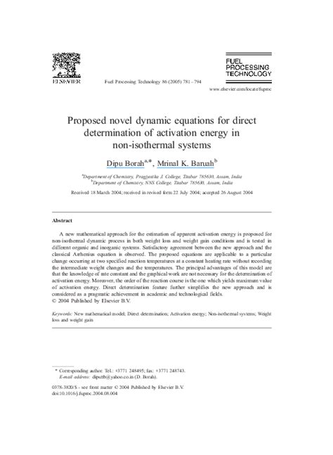 Pdf Proposed Novel Dynamic Equations For Direct Determination Of