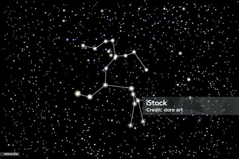별이 빛나는 검은 하늘 배경에 별자리 켄타우로스 의 벡터 그림입니다 켄타우루스에 대한 스톡 벡터 아트 및 기타 이미지 켄타우루스 가벼운 검은색 Istock