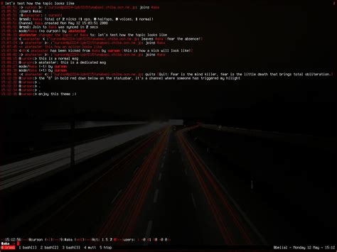 Aka 赤 A Screenshot Of My Irssi Theme That I Finally Dec Flickr