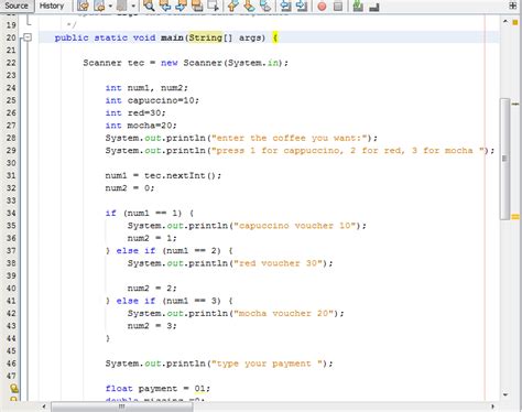 Coffee Service In Java Netbeans