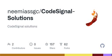 Github Neemiassgccodesignal Solutions Codesignal Solutions