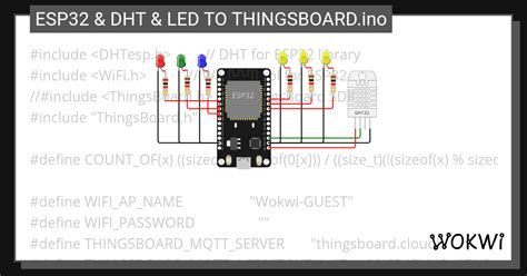 Esp32 And Dht And Led To O Wokwi Esp32 Stm32 Arduino