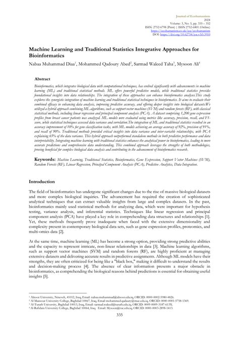 Pdf Machine Learning And Traditional Statistics Integrative