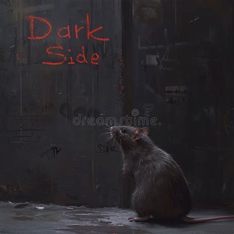 Illustration Of A Rat On A Dark Background 2 Stock Illustration