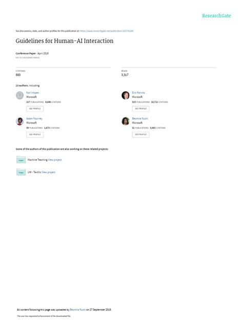 Guidelines For Human Ai Interaction Pdf