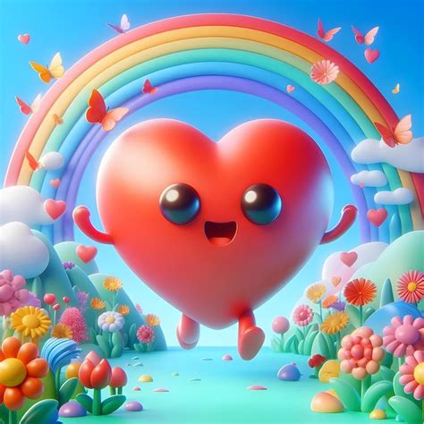 Stunning Heart 3d Animation Premium Ai Generated Image