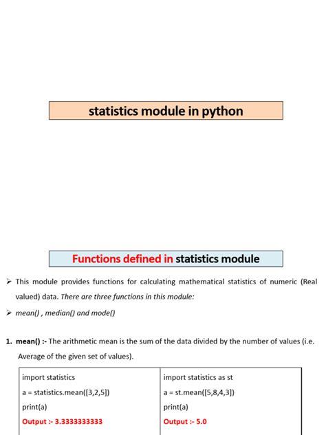 63statistics Module Pdf