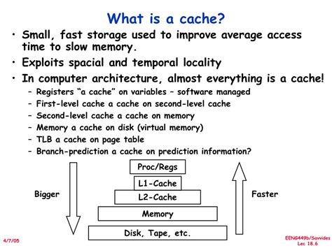 ppt eeng 449bg cpsc 439bg computer systems lecture 17 memory hierarchy design part i