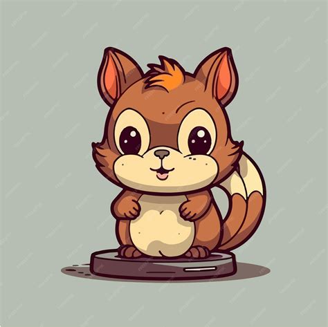 Premium Vector Cartoon Illustration Of A Squirrel On A Scale