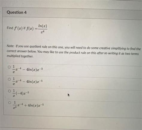 Solved Question Consider The Following Table Of Values Chegg