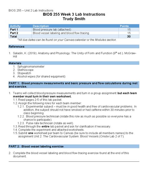 BIOS Week Lab BIOS Week Lab Instructions Trudy Smith