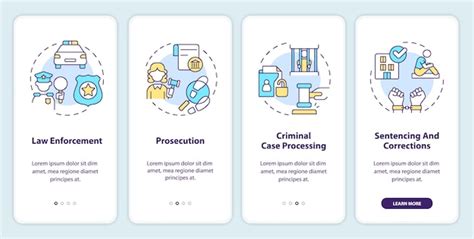 Premium Vector Justice System Onboarding Mobile App Screen