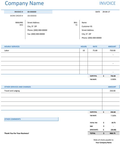 Simple Consulting Invoice Template Fessvm