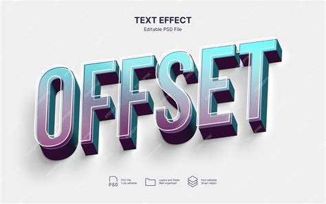 Premium Psd Offset Text Effect