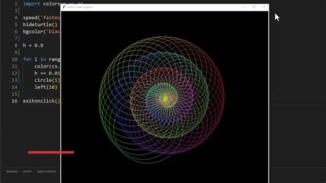 04 Turtle Graphics Draw The Rainbow Circle Python Turtle Animation Youtube