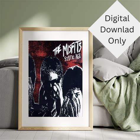 Vintage Misfits Concert Poster Diy Printable Art Vintage Misfits