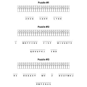 290 Crypto Puzzles In Printable Pdfs Adult Activity Book With Cryptogram Puzzles Instant