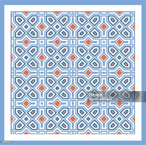 아라베스크 기하학적 조직 패턴입니다 모자이크 사각형 패브릭 배경입니다 아시아 장식 모티브가 있는 이슬람 아랍 스타일의 질감 0명에 대한 스톡 벡터 아트 및 기타 이미지