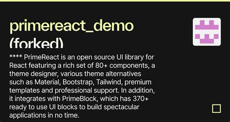 Primereactdemo Forked Codesandbox
