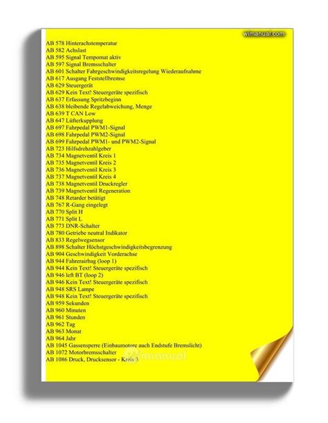 Man Tga Fehler Codes