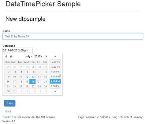 Fuelphp Framework Jquery Datetimepicker Polysyncronism