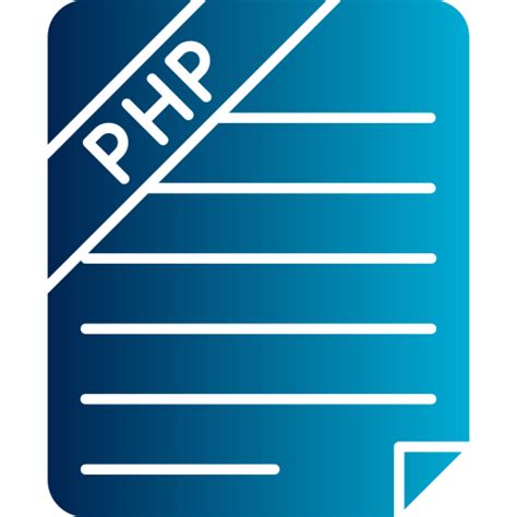 Php Document Generic Gradient Fill Icon Php Document Generic Gradient Fill Icon