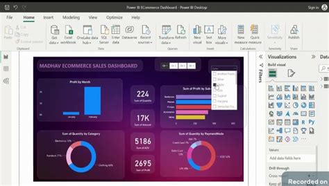 an interactive dashboard with filters and slicers delivered within