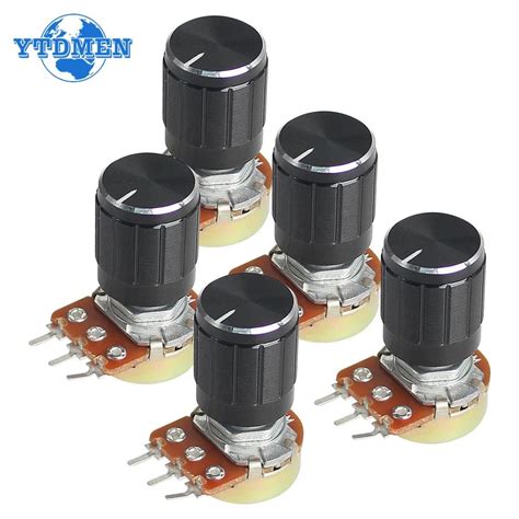 5 ชุด Wh148 Linear Taper Rotary Potentiometer Resistor 15 มม 3pin 1k 2k 5k 10k 20k 50k 100k 250k