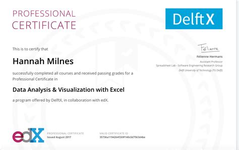Microsoft Excel Data Analysis Certificate Passlvitamin