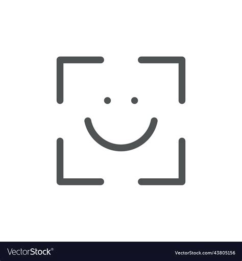 Face Identification Flat Color Ui Icon Royalty Free Vector