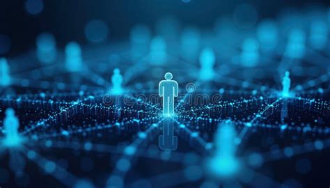 Illustration Shows Central Figure Connected To Many Figures In Complex Network Interconnected