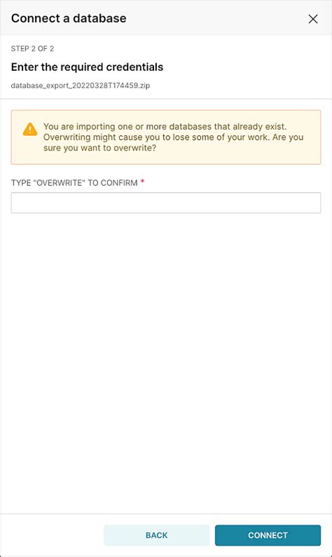 Import A Database Connecting Your Data