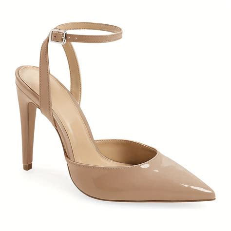Womens Pointed Toe Slingback High Heels For Parties And Dress Wear Sexy Patent Leather Ankle