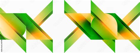 Gradient Color Triangles And Circles On White Dynamic Blend Creating