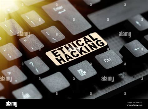 Text Sign Showing Ethical Hacking Business Concept A Legal Attempt Of