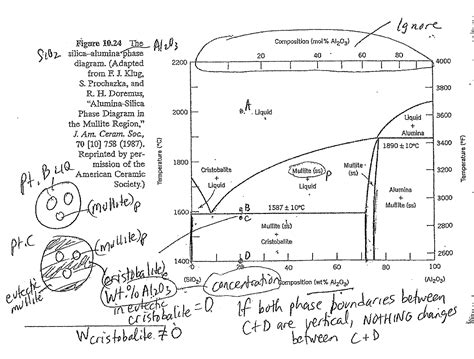 Solved Using The Sio2 Al2o3 Phase Diagram With Point A At