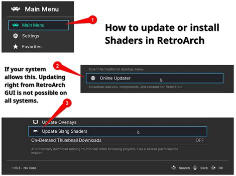 Shaders Line Doesn T Appear In The In Game Quick Menu R RetroArch