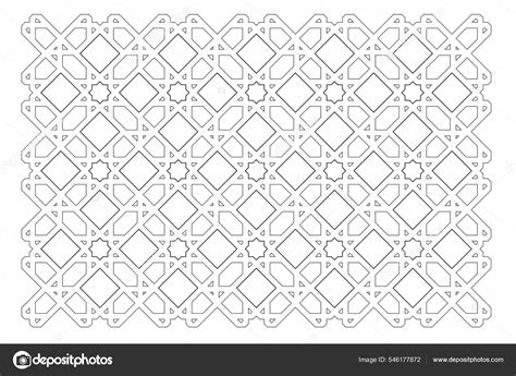 Black White Cad Drawing Islamic Geometric Pattern Islamic Patterns Use