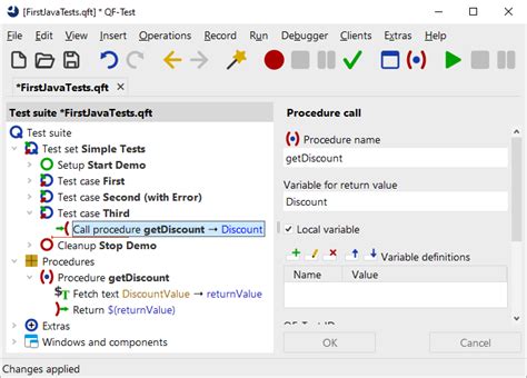 Setting Variables Qf Test Tutorial