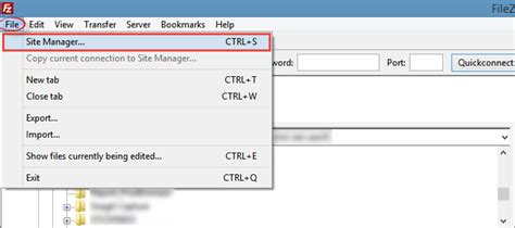 menggunakan filezilla dengan tls mode