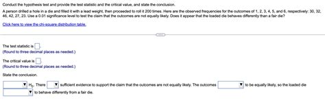 Solved Conduct The Hypothesis Test And Provide The Test Chegg Com