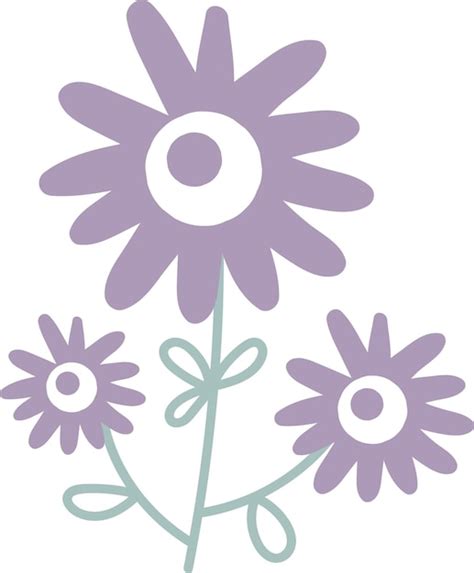 Premium Vector Abstract Flower On Stem