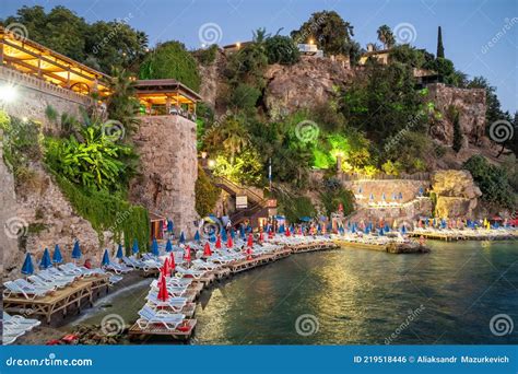 Small Beach In Kaleici Old Town Of Antalya Turkey Editorial Photo