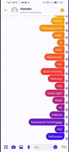 android vertically gradient color on recyclerview items like facebook messenger stack overflow