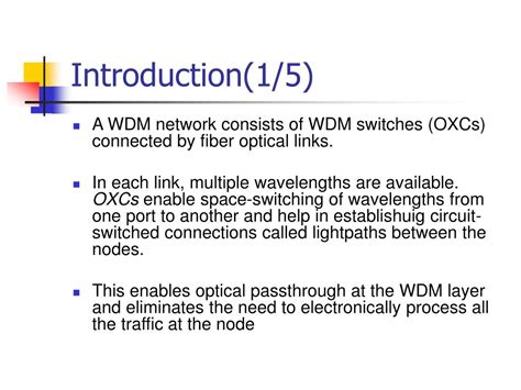 Ppt Qos Specified Traffic Grooming Algorithm In Wdm Mesh Networks Powerpoint Presentation Id