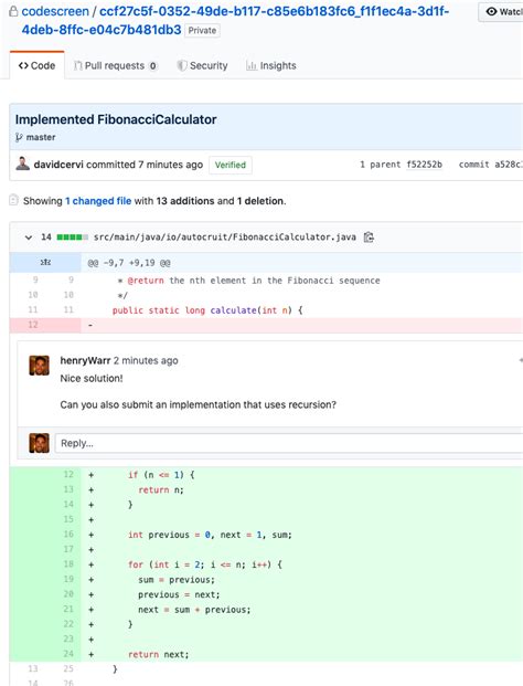 emulating pull request workflows in codescreen by dave cervi