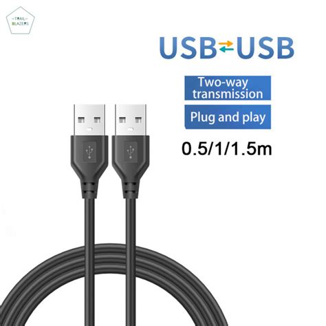 Kabel USB Ke Sambungan USB Tipe A Male Ke Male USB Extender Untuk Kamera Radiator Hard Disk