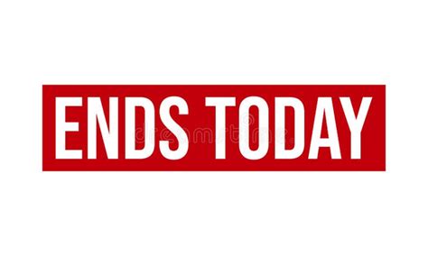 Ends Today Rubber Stamp Ends Today Rubber Grunge Stamp Seal Vector